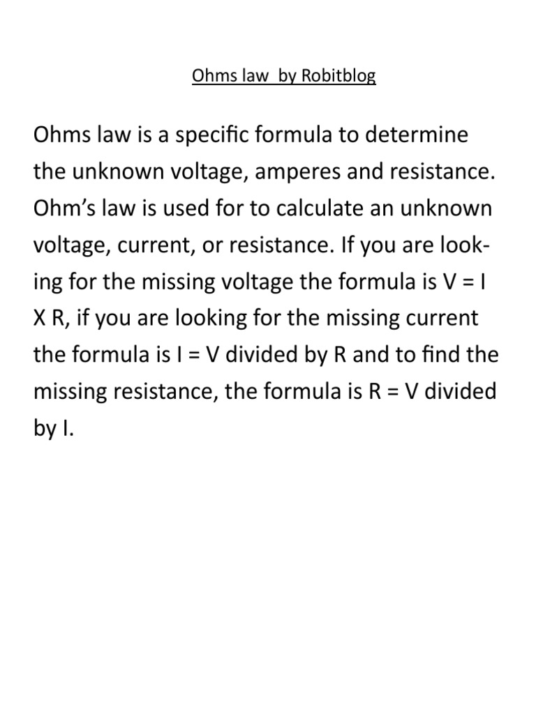 Understanding Ohm's Law and Circuits | PDF