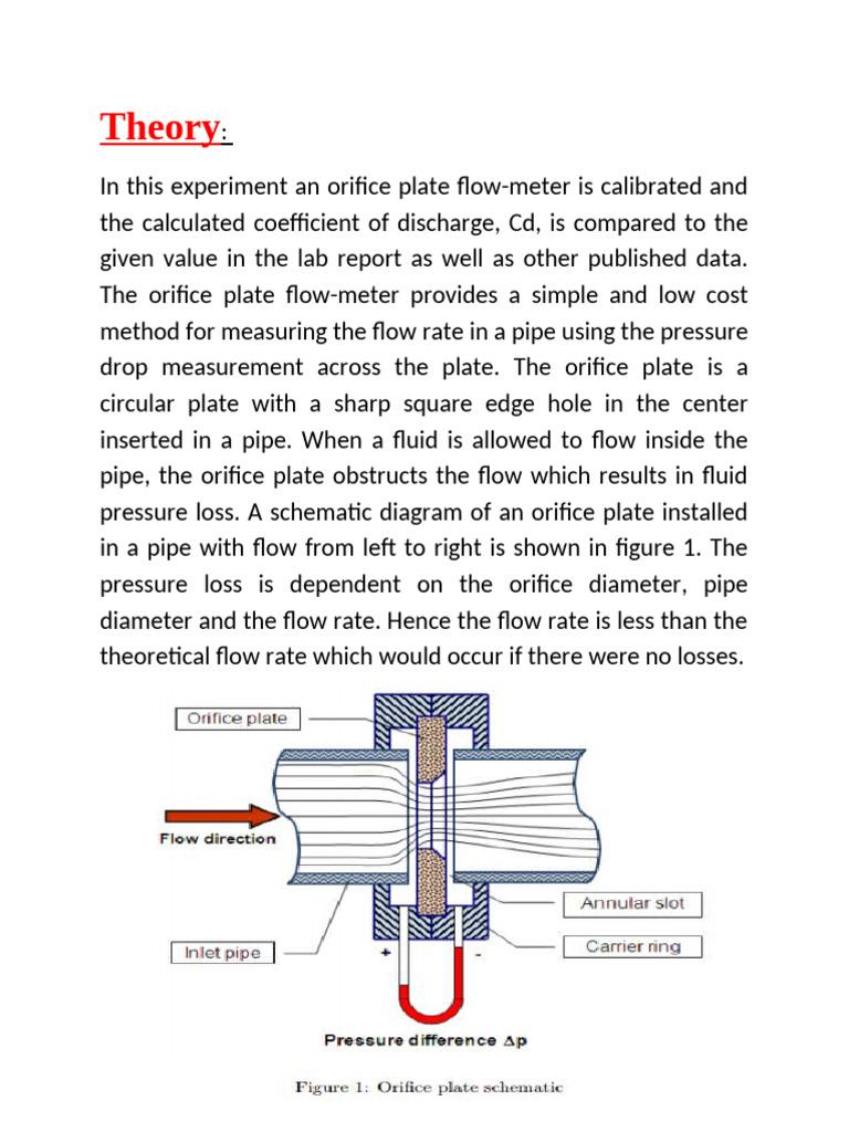 Orifice Meter | PDF | Flow Measurement | Fluid Mechanics