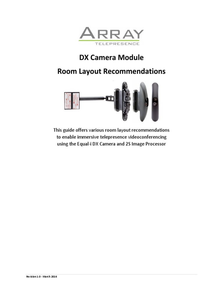 Array Room Layout Recommendations - DX Camera | PDF | Trademark | Camera