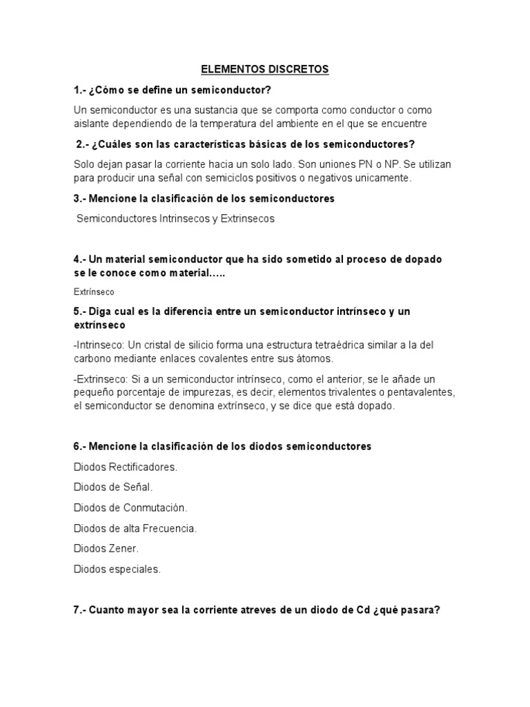Elementos Discretos Telmexcx V | PDF | Diodo | Semiconductores
