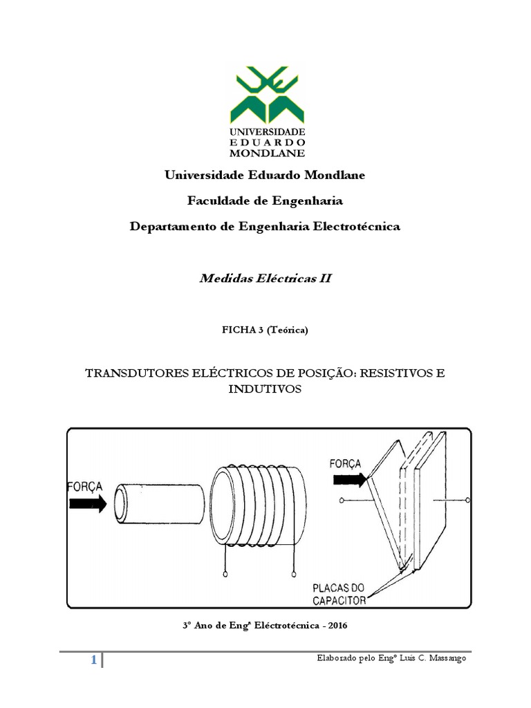 Transdutores Resistivos de Posição | PDF | Eletricidade | Física