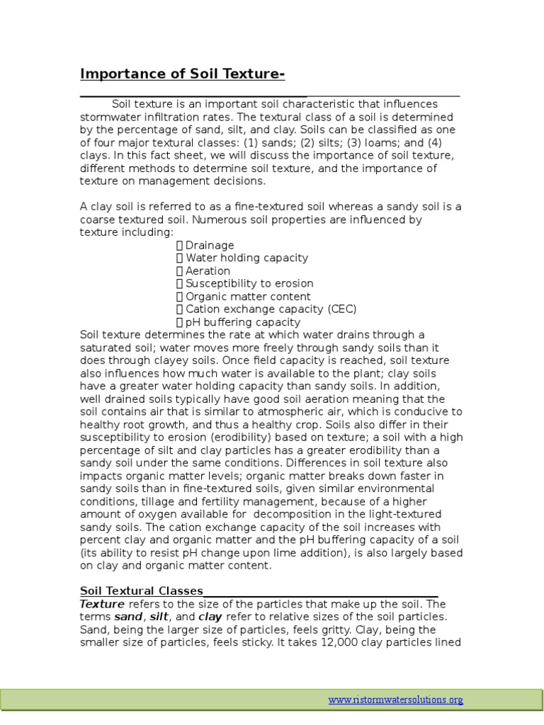 The Importance of Soil Texture: Understanding How Soil Particle Size ...
