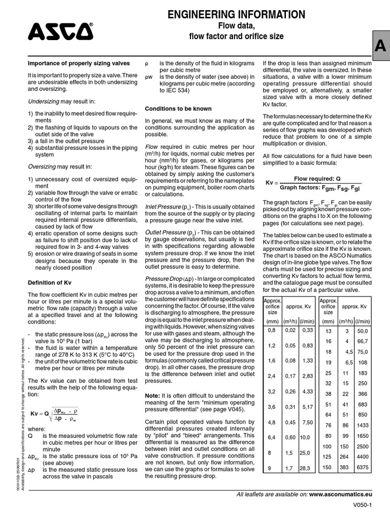 PCV Sizing | PDF | Pressure | Valve