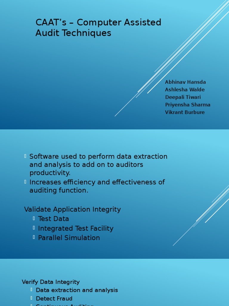 CAATs: Enhancing Audit Efficiency | PDF | Finance & Money Management