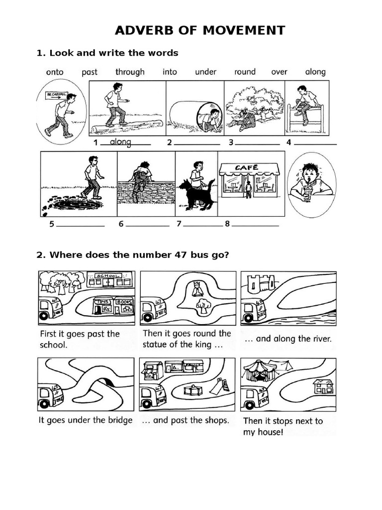 Adverbs of Movement For Grade 4 | PDF