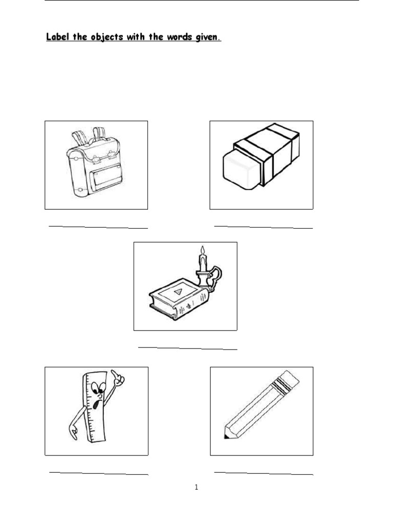 Labeling Objects Year 1 | PDF