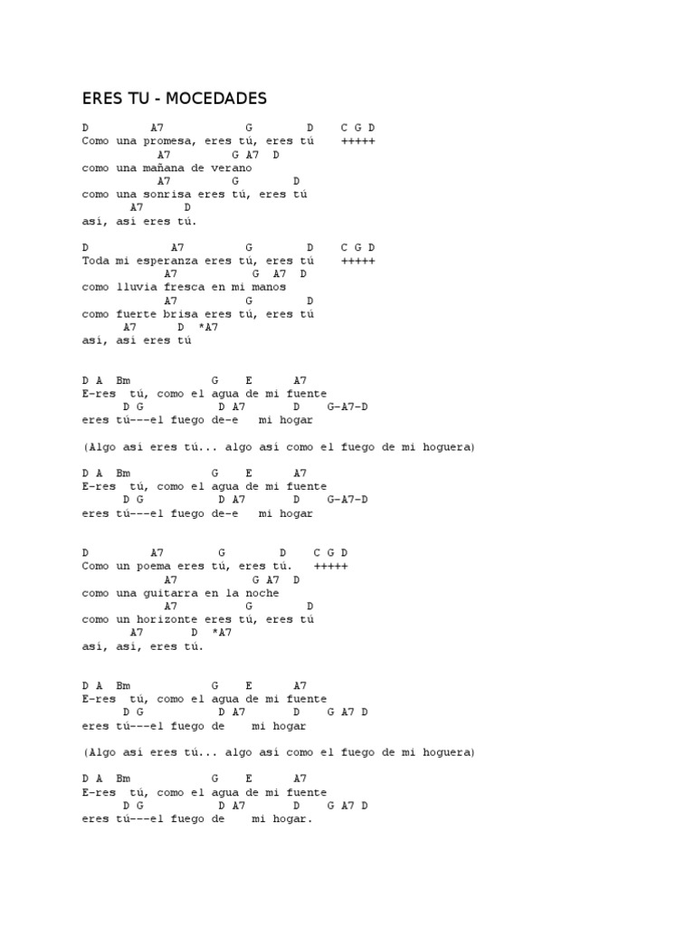 Eres Tu - Mocedades | PDF