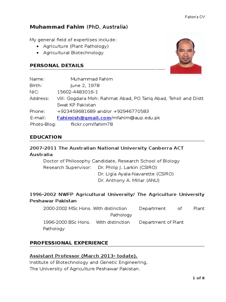 Fahim CV Ibge | PDF | Plant Virus | Virus