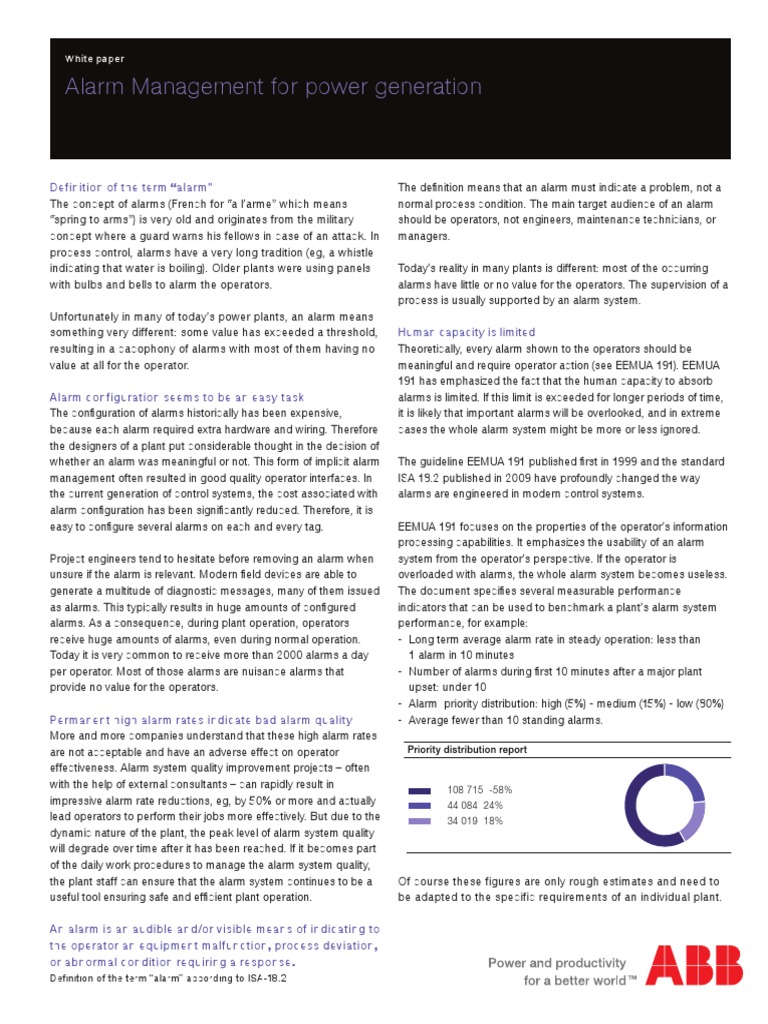 ABB Alarm Management For Power Generation | PDF | Simulation ...