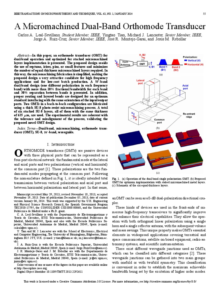 OMT | PDF | Waveguide | Antenna (Radio)