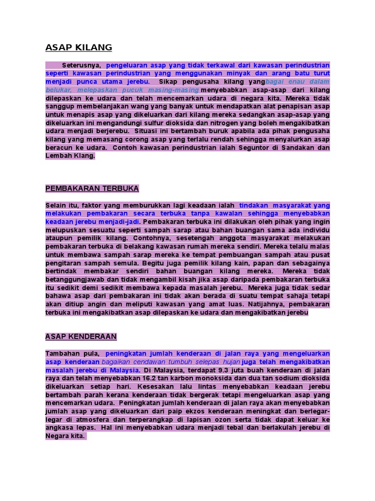 Asap Kilang | PDF | Teknologi & Rekayasa