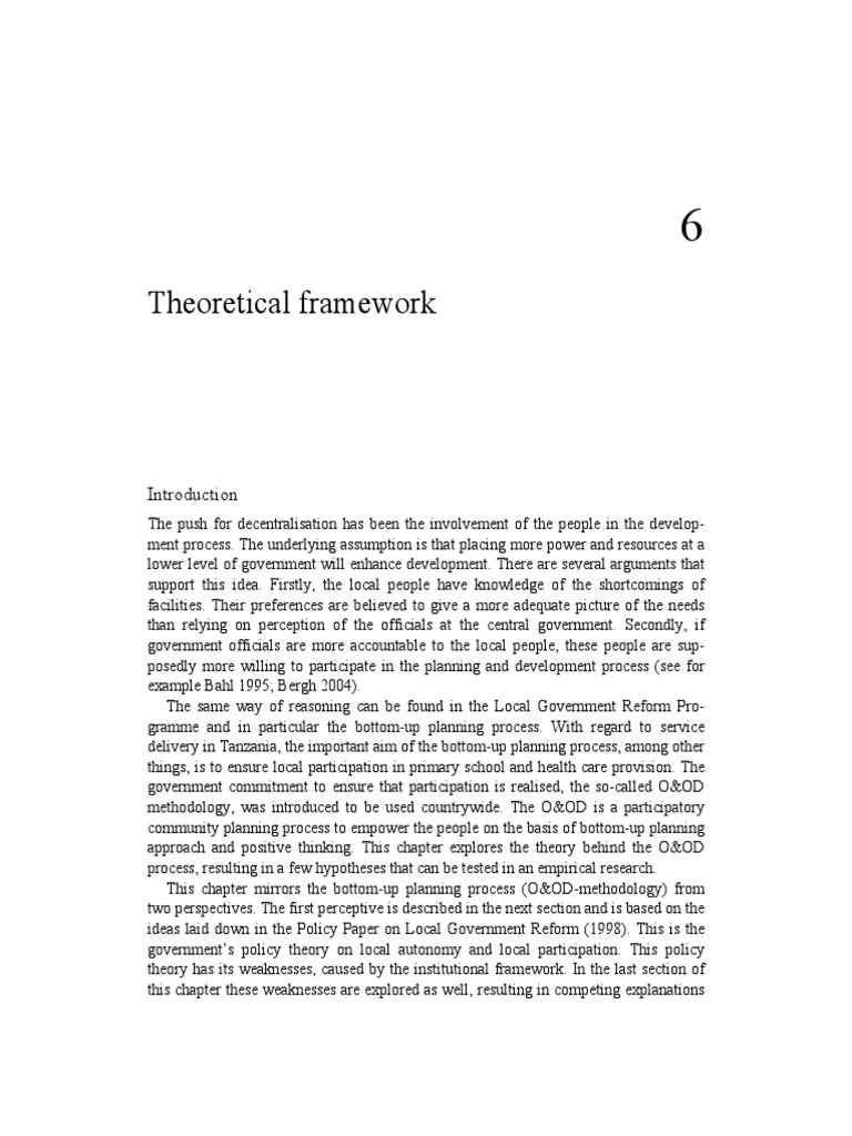 Theoretical Framework Sample | PDF | Top Down And Bottom Up Design ...