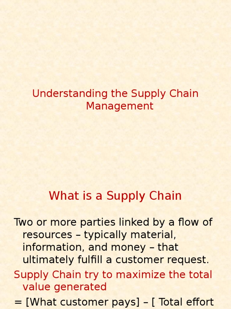 SCM 2015 Understanding SCM Revised | PDF | Supply Chain | Supply Chain Management