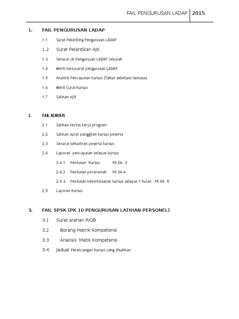 Fail Pengurusan Ladap | PDF