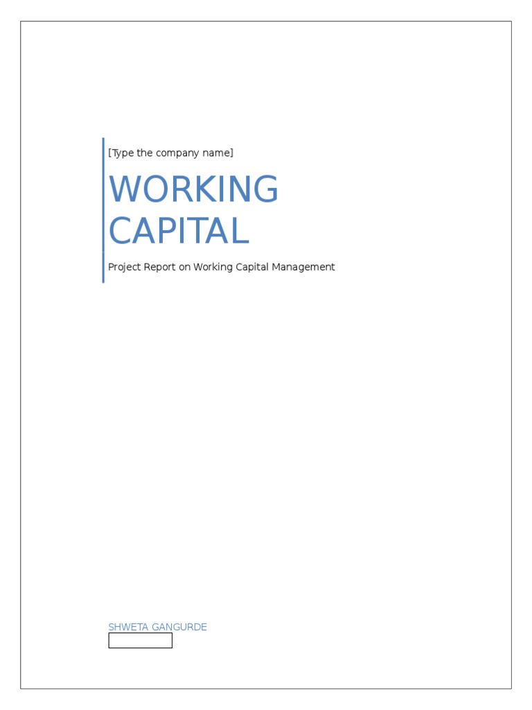 Working Capital | PDF | Working Capital | Credit (Finance)