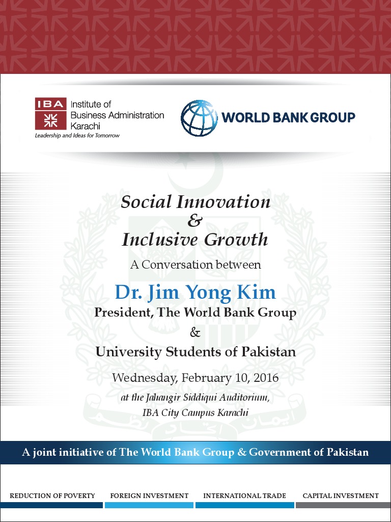WorldBank EventBrochure | PDF | Economies | Economy (General)