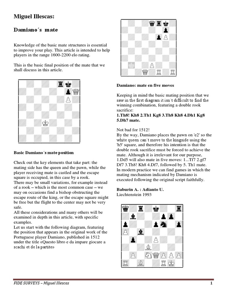 Illescas - Damianos Mate | PDF | Traditional Games | Abstract Strategy ...