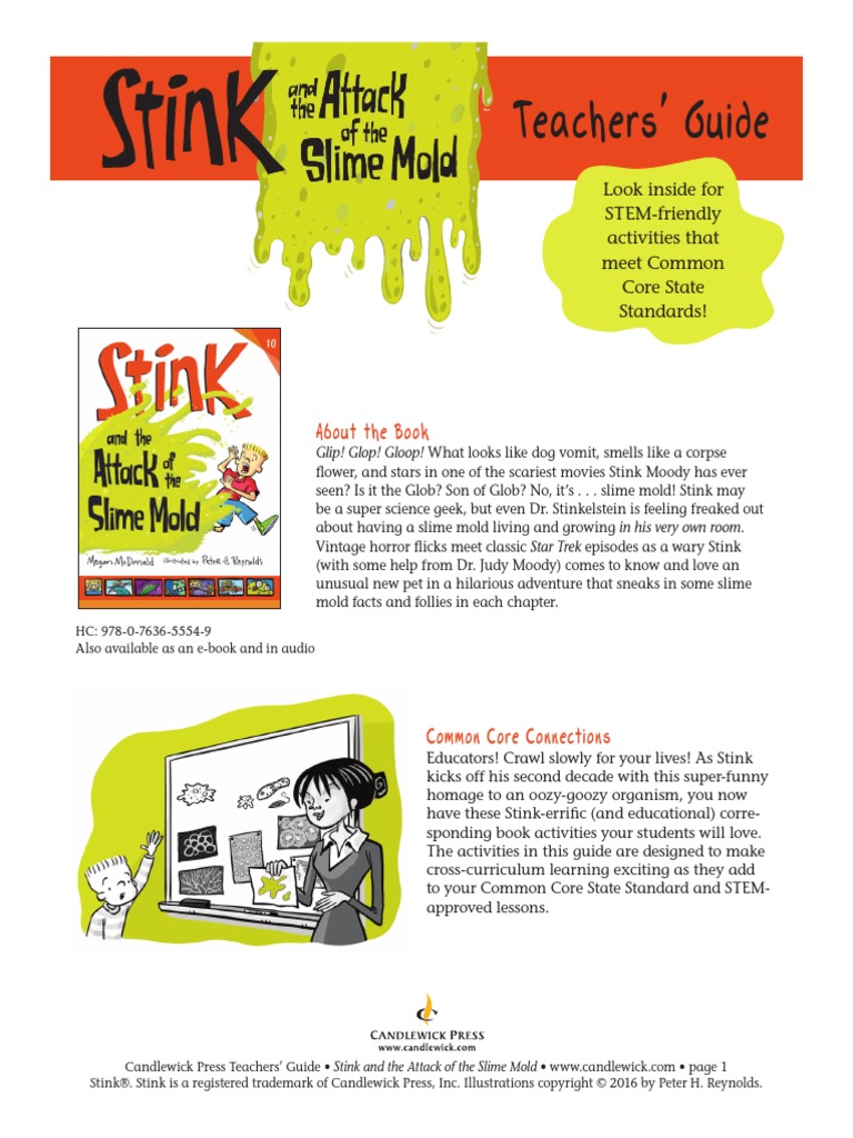 Stink & The Attack of The Slime Mold Teachers' Guide | PDF | Reading ...