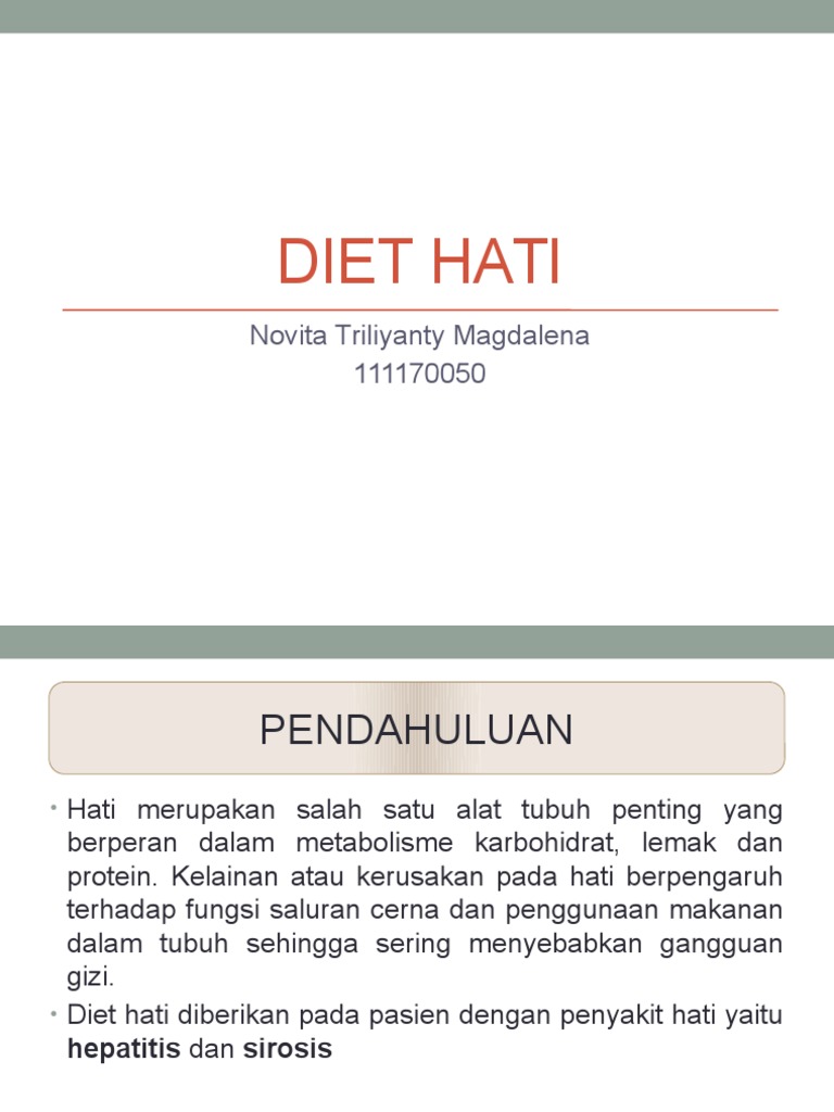 Diet Penyakit Hati | PDF