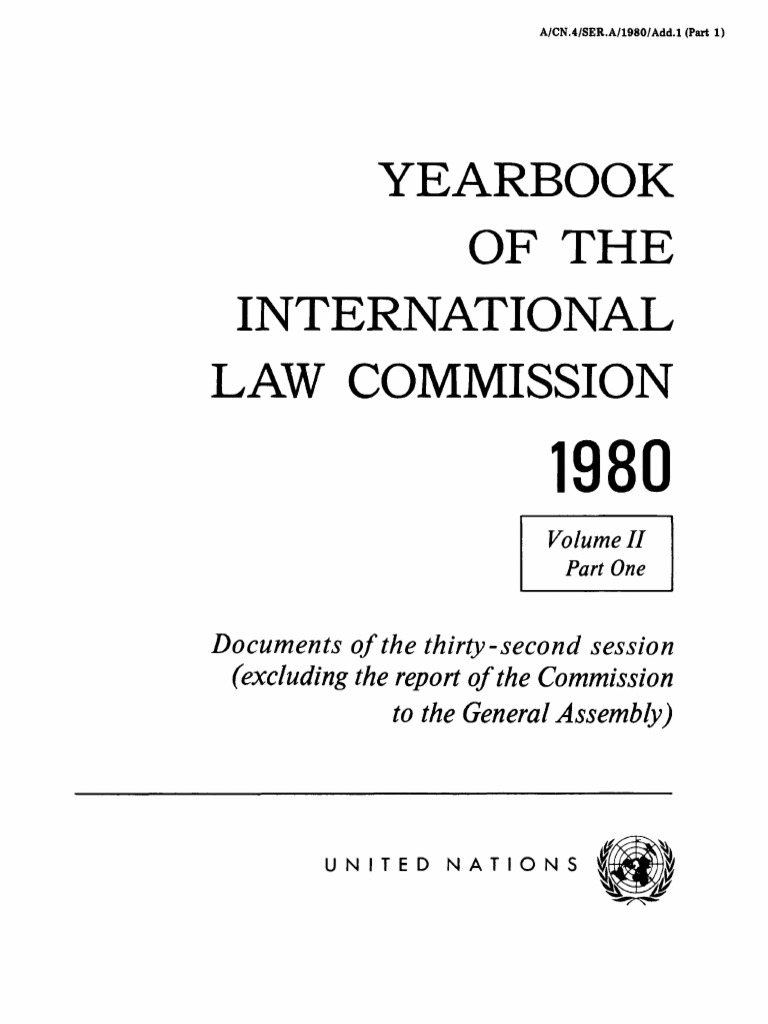 Yearbook of The International Law Commission Ilc - 1980 - v2 - p1 | PDF ...
