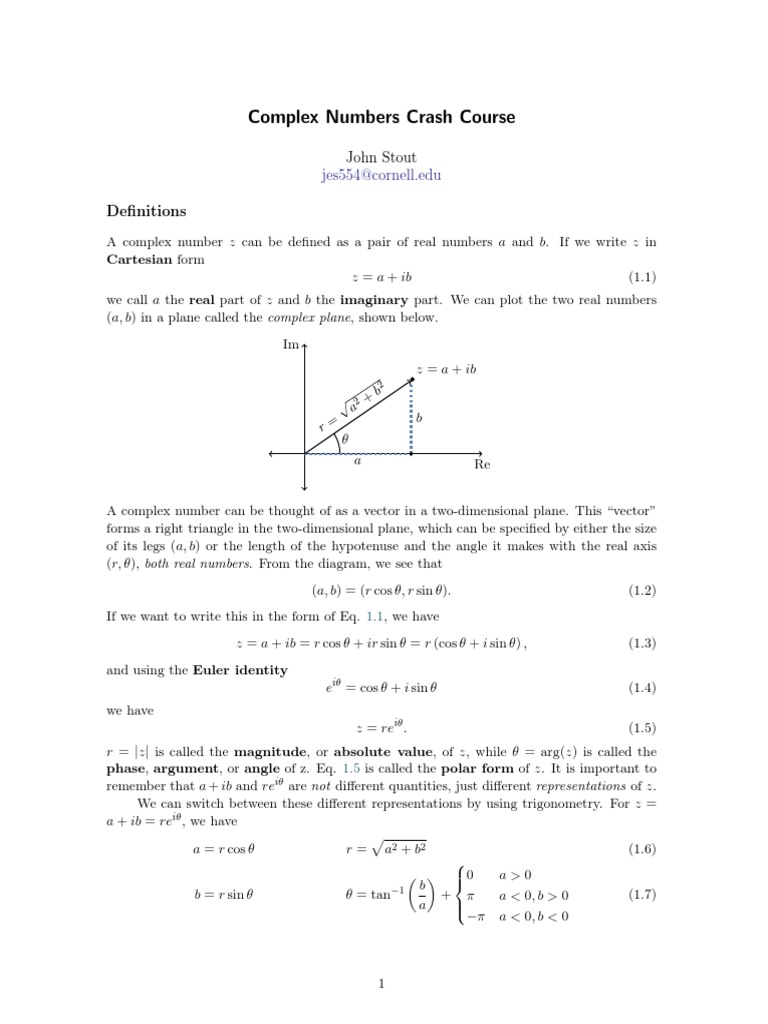 Visualizing Complex Numbers: An Introduction to the Complex Plane ...