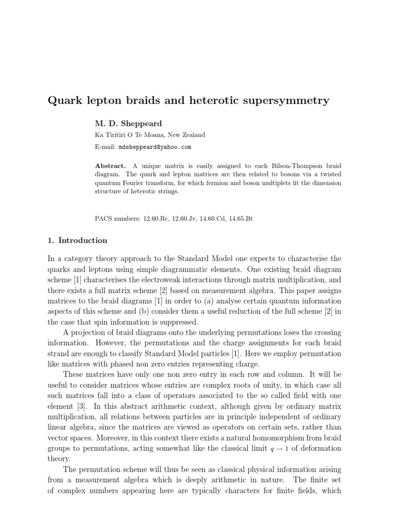 Fourier Supersymmetry | PDF | Elementary Particle | Standard Model