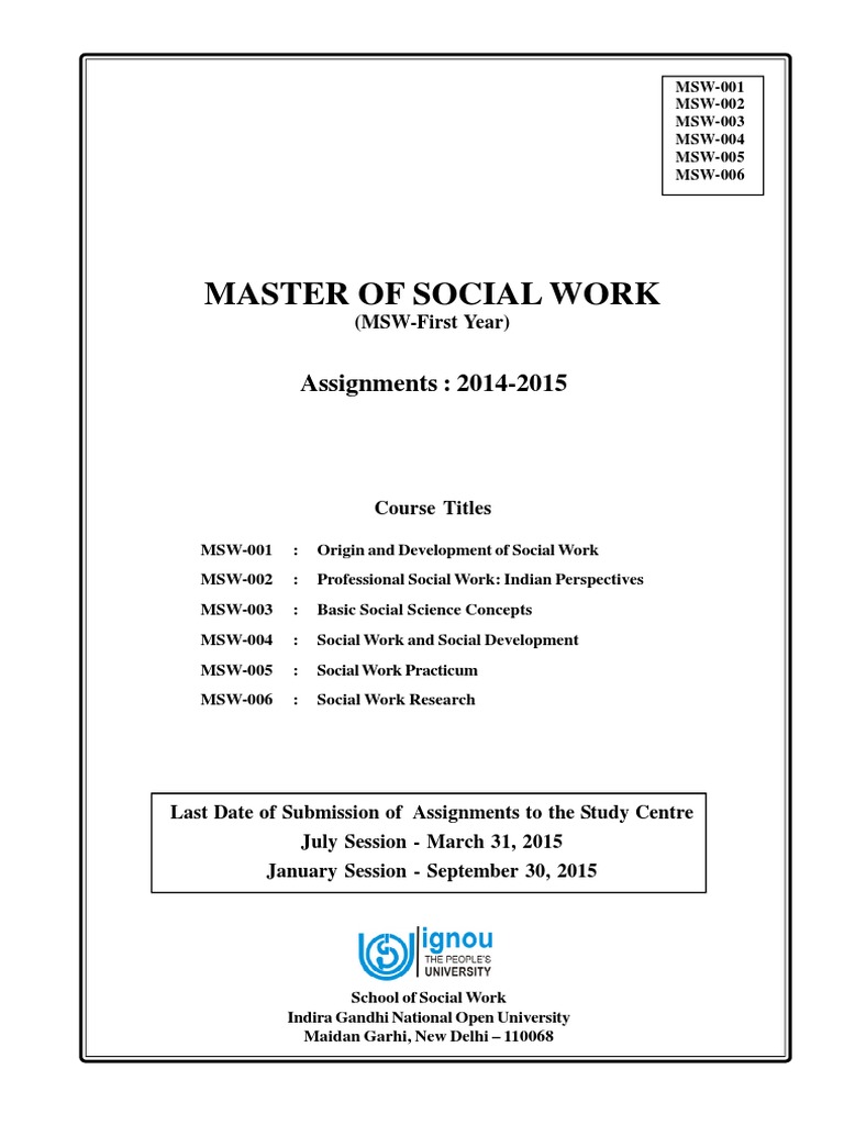 MSW Syllabus | PDF | Social Work | Developmental Psychology