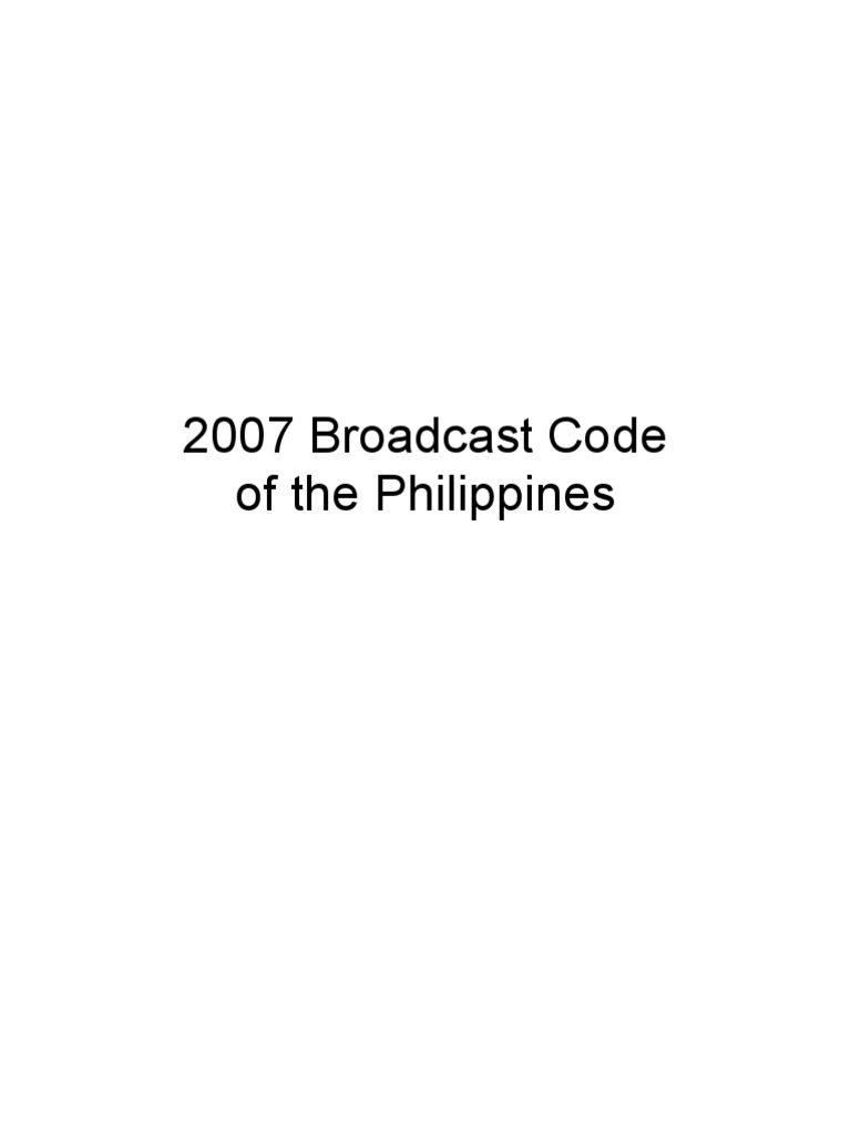Broadcast Code of 2007 | PDF | News | Journalism