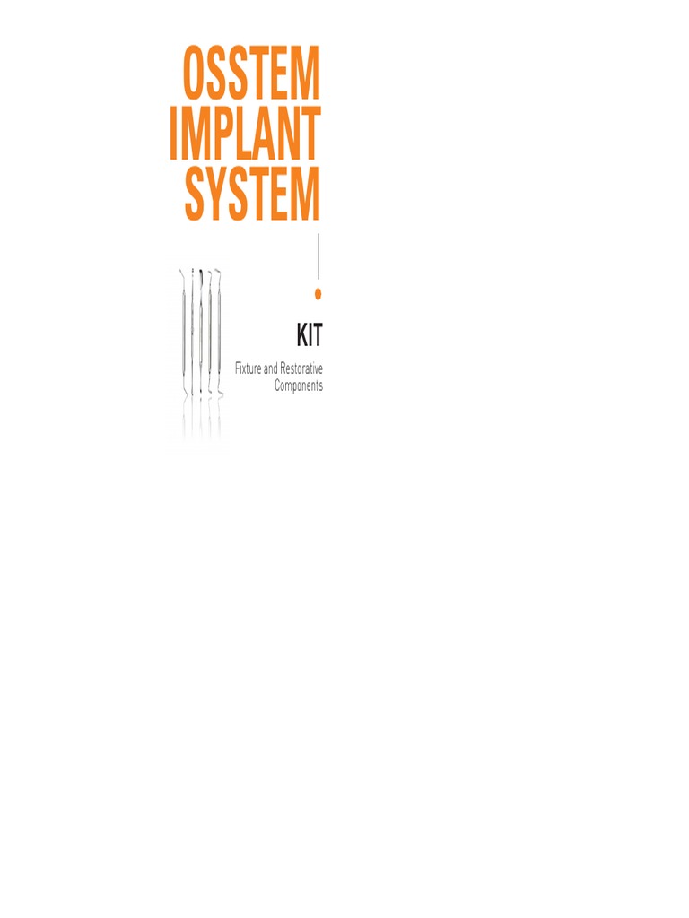 Osstem Implant Kits & Components Guide | PDF | Screw | Drill
