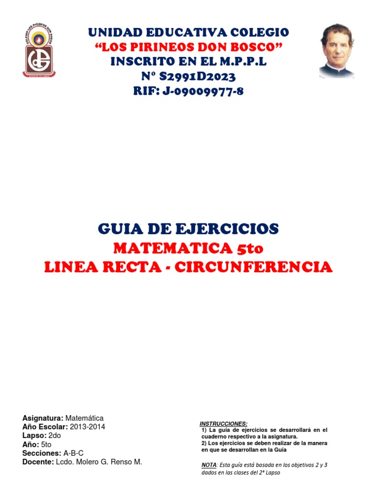 Ejercicios de Rectas y Circunferencias | PDF | Circulo | Pendiente