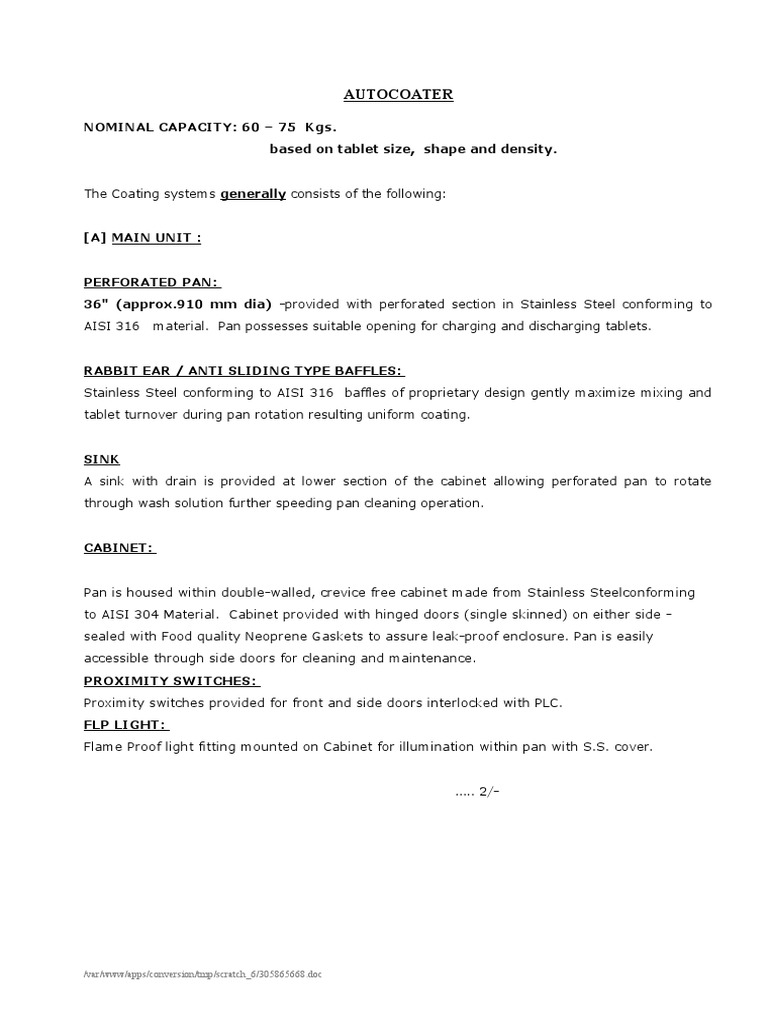 Auto Coater | PDF | Duct (Flow) | Steam