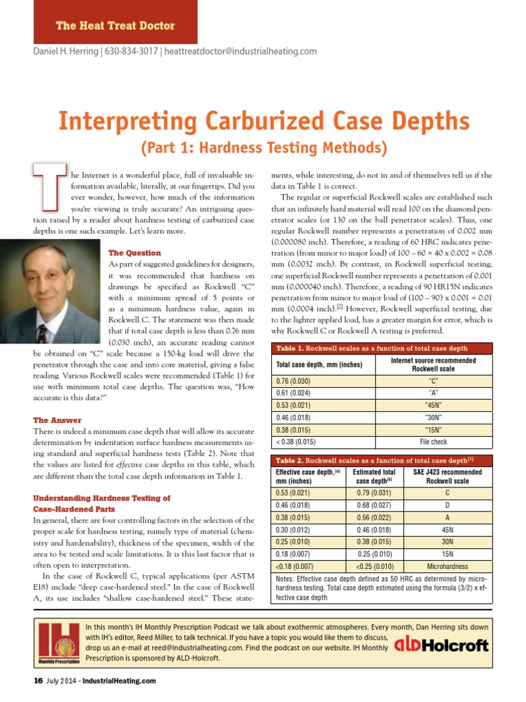 Understanding Case Depth in Hardening | PDF | Materials Science | Chemistry