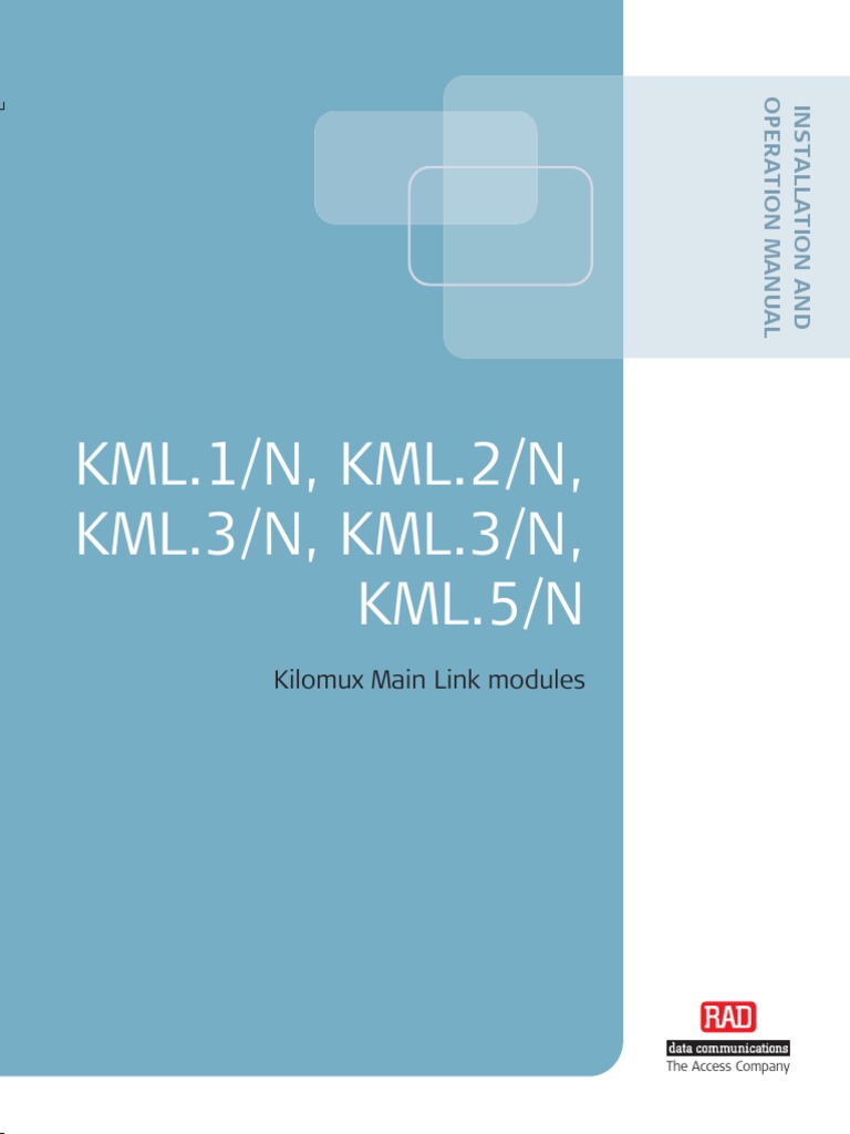 Manual Del Módulos KML 1-5N | PDF | Telecommunications | Networks