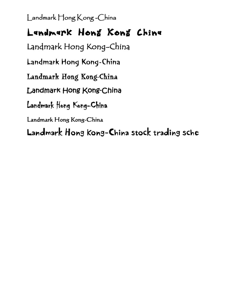 Landmark Hong Kong | PDF | Business