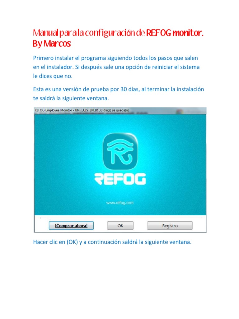 Configuración de REFOG Monitor | PDF | Ventana (informática) | Point ...