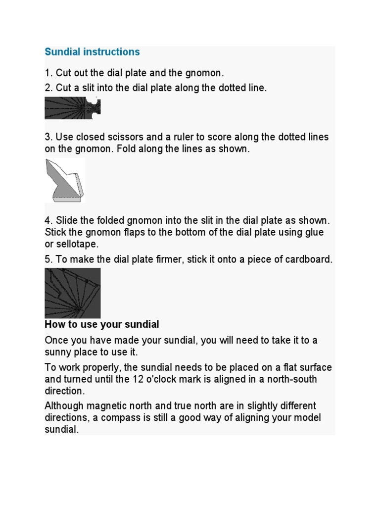 How To Make Sundial | PDF