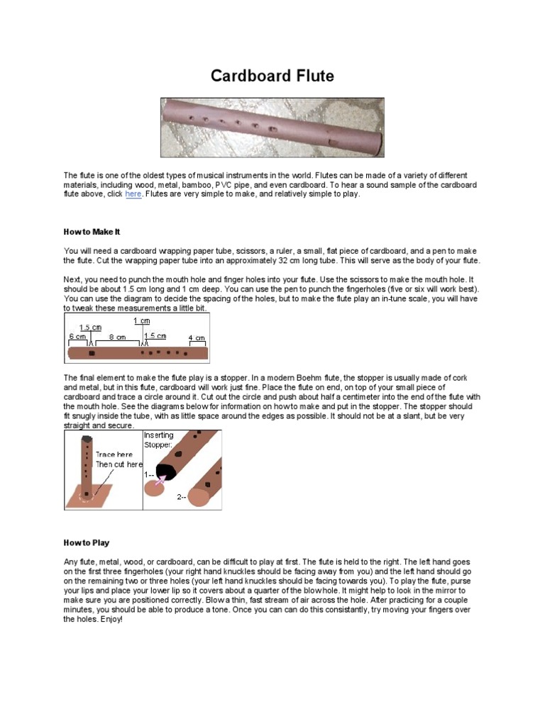 How to Make a Cardboard Flute | PDF