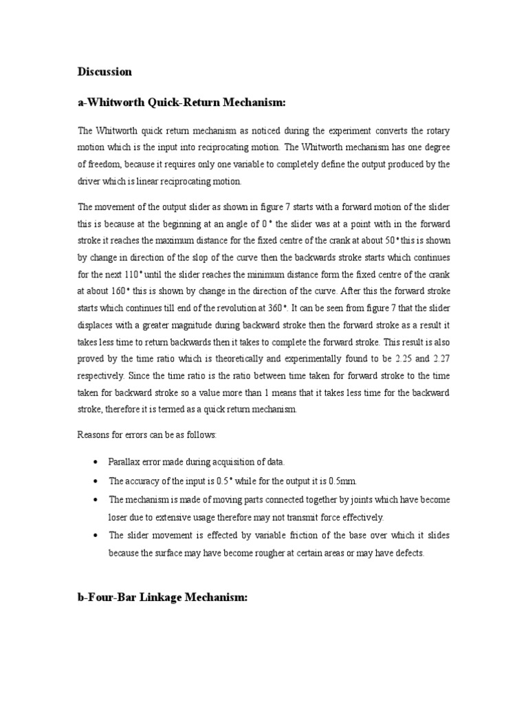 Lab Report Pdf Kinematics Machines 