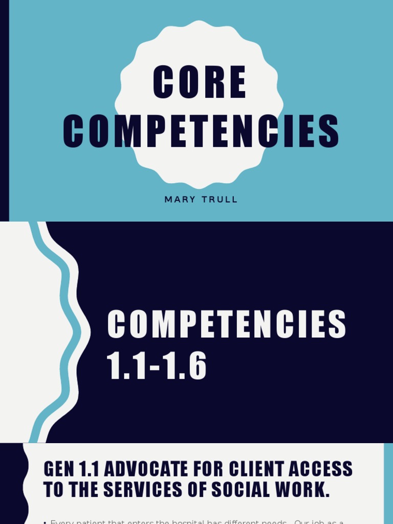 Social Work Core Competencies Overview | PDF | Social Work | Patient