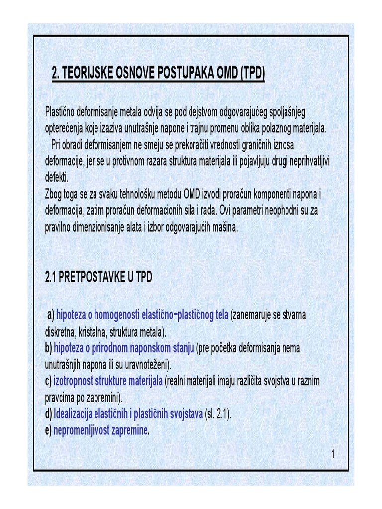 Plasticno Deformisanje Materijala | PDF