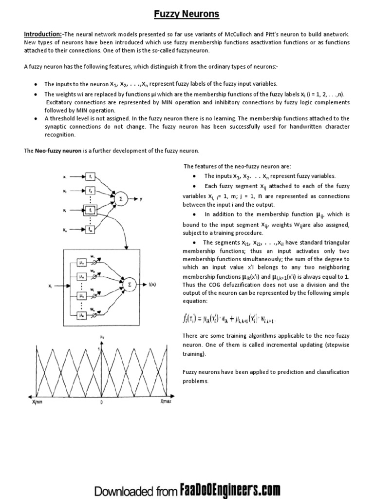 7.fuzzy Neurons and Fuzzy Neural Networks | PDF | Artificial Neural ...