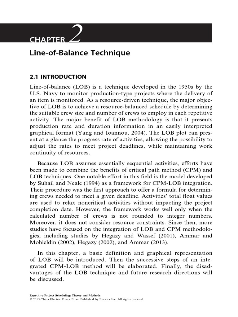 Line-of-Balance Technique | PDF | Computing And Information Technology ...