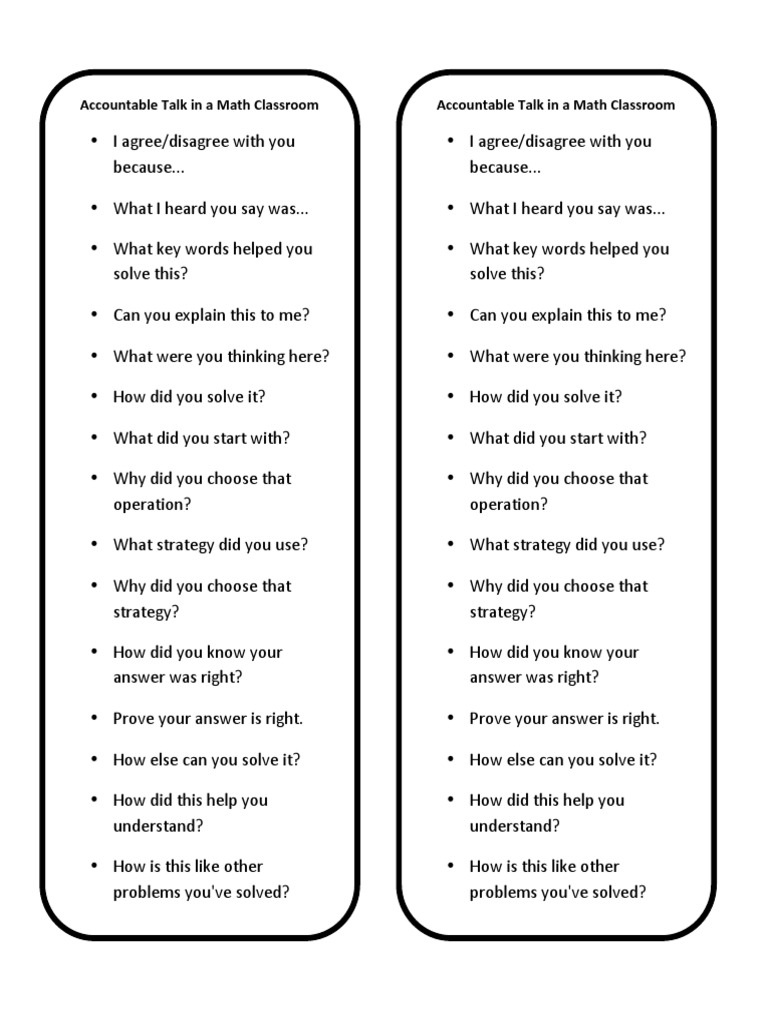 Accountable Talk | PDF