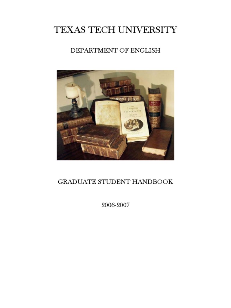 Texas Tech University: Department of English | PDF | Postgraduate ...