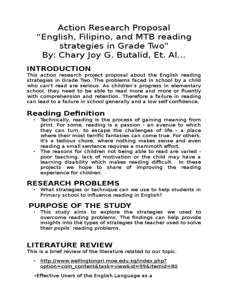 Grade Two Action Research | Reading (Process) | Language Acquisition ...