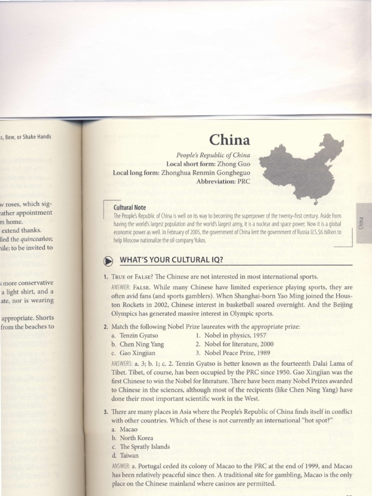 China: L - & I Cultural Note | PDF | Confucianism | China