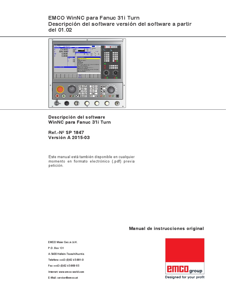 EMCO WinNC For Fanuc31i Turn SP 1847 A 01 | PDF | Sistema coordinado ...