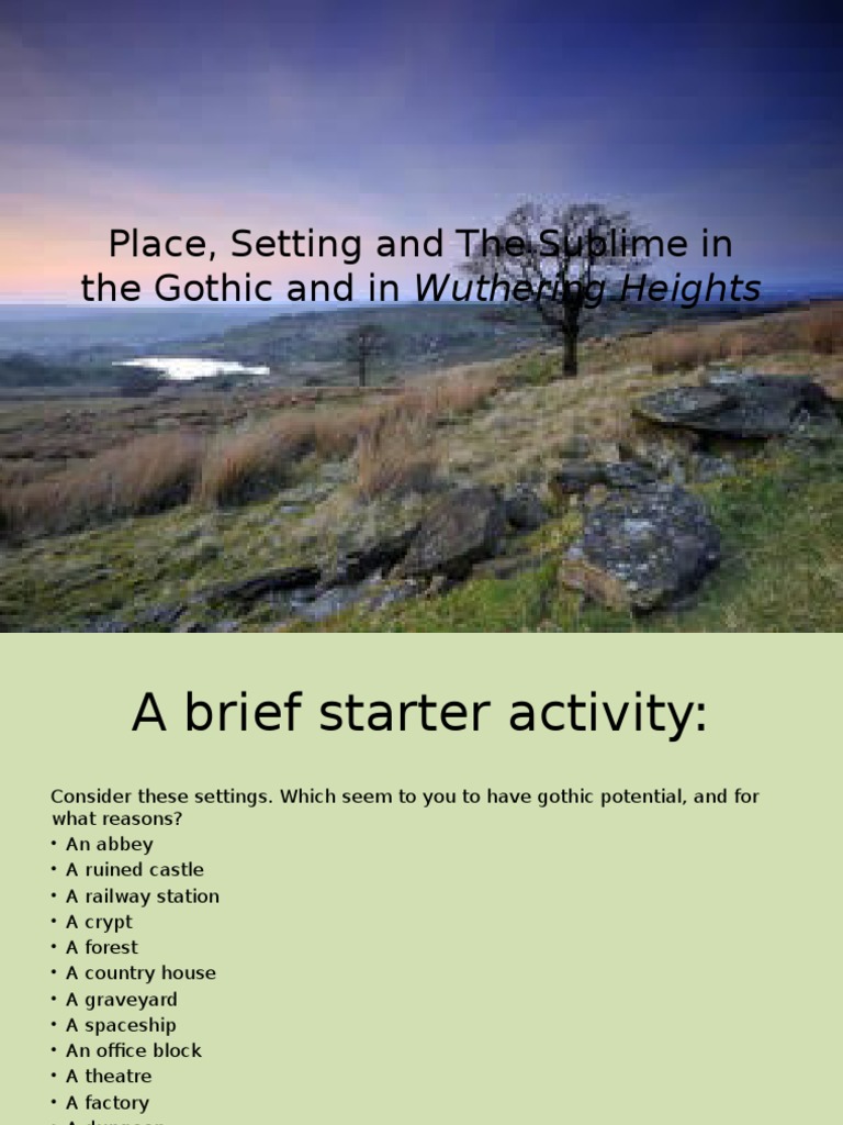Place and Setting in Wuthering Heights - For Weebly | PDF | Heathcliff ...