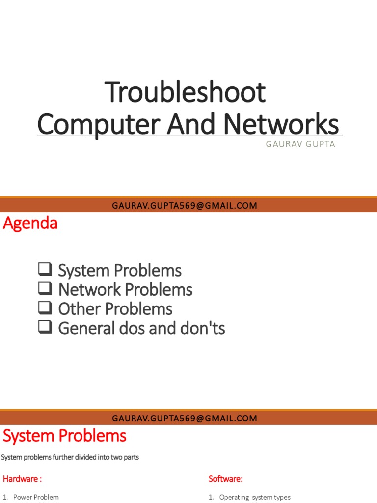 Hardware and Software Troubleshooting | PDF | Computer Network ...