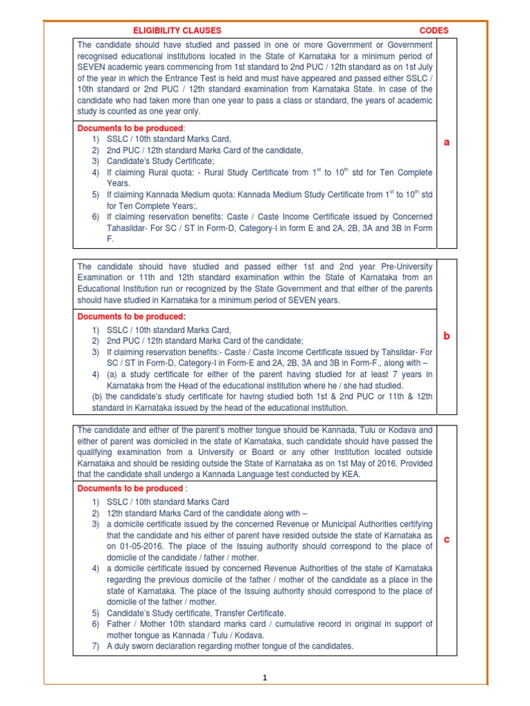 Eligibility Clauses Codes: ST TH | PDF | Employment | Government